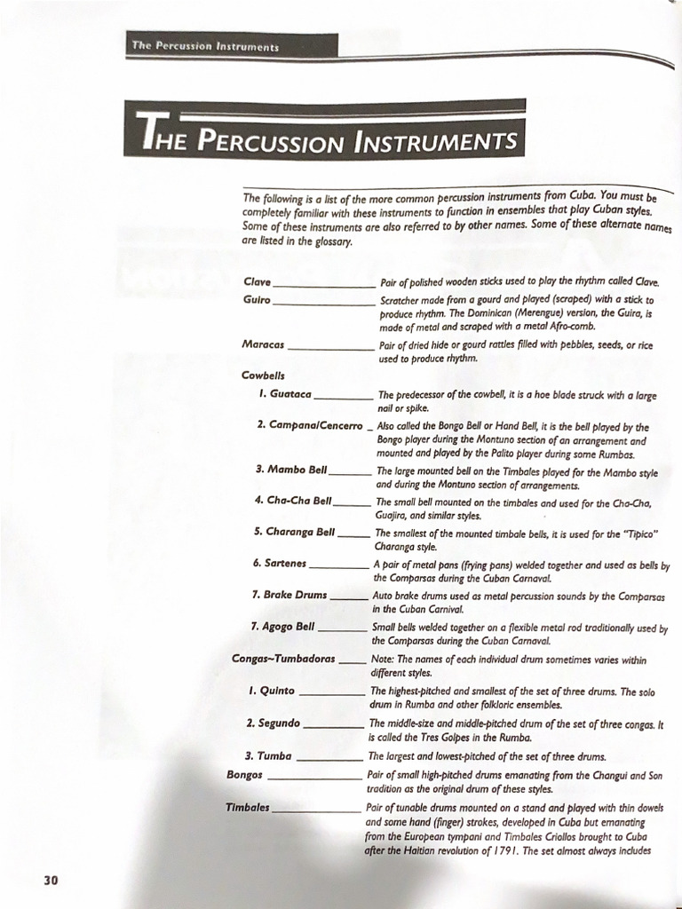 The Percussion Instruments | PDF