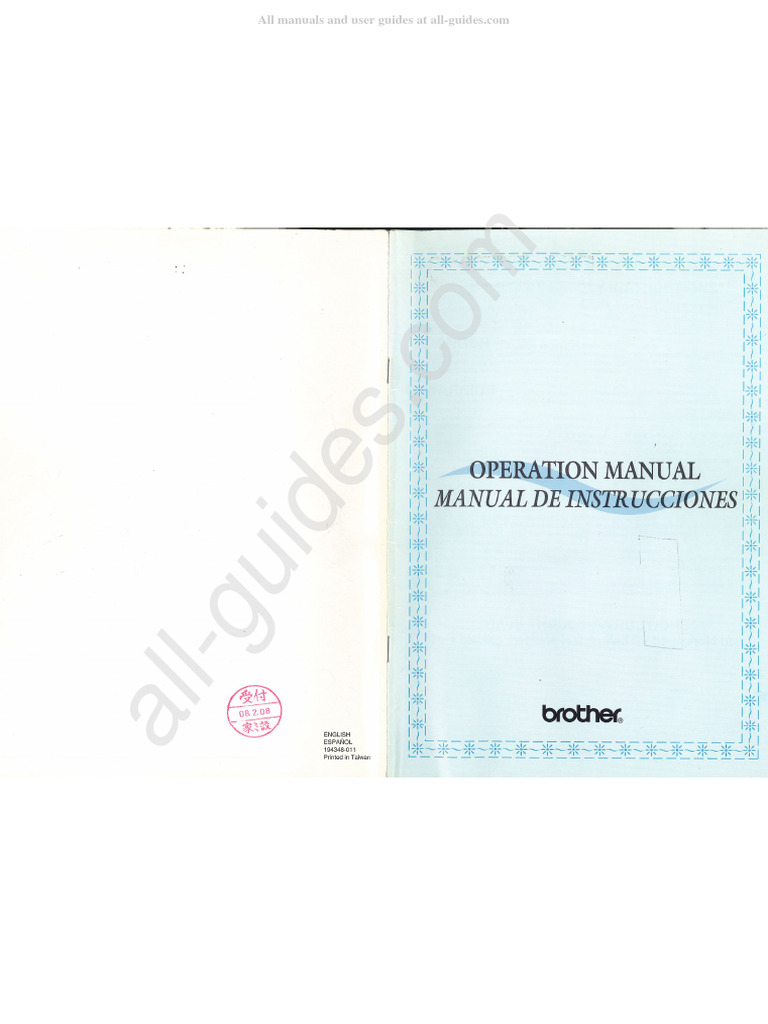 Brother PS 1000 Sewing Machine Instruction Manual | PDF Brother PS 1000 Sewing Machine Instruction Manual | PDF