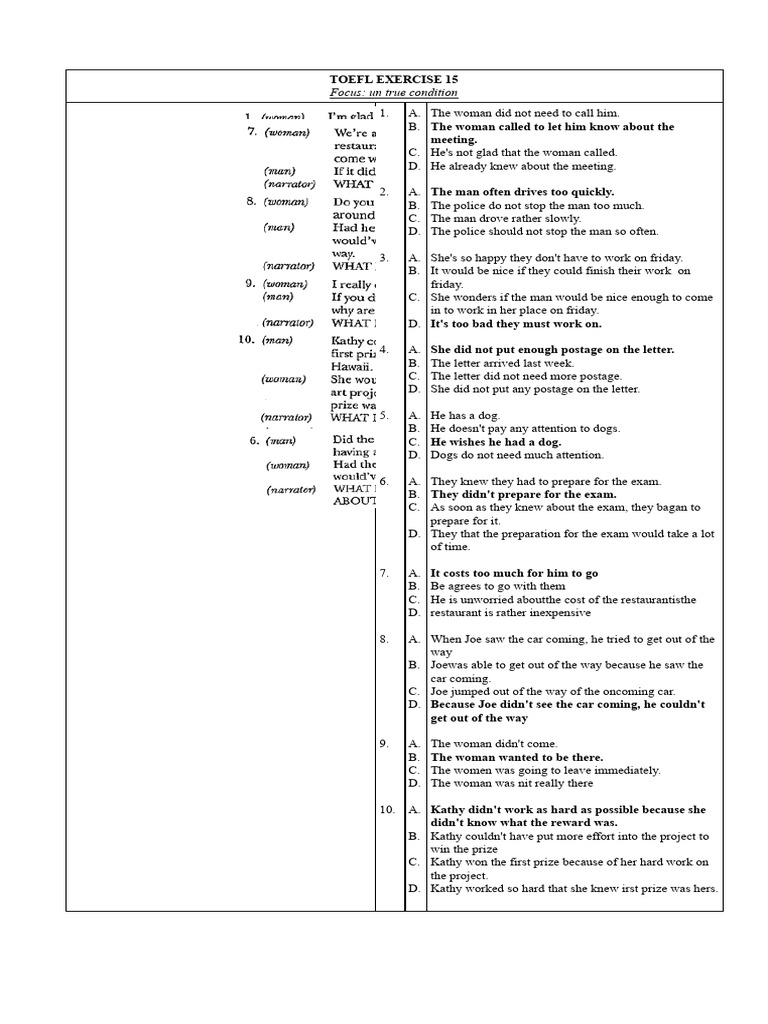 Exercise 17 Script and Answer Key (2) .Odt | Download Free PDF | Water ...