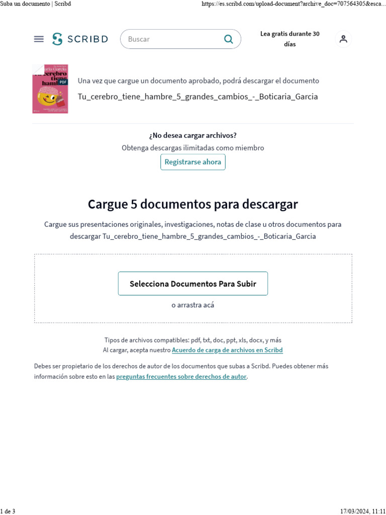 Suba Un Documento Scribd | PDF | Scribd | Facebook