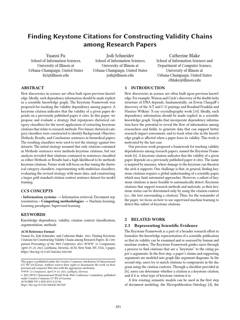 G Keystone Citations For Constructing Validity Chains | PDF ...