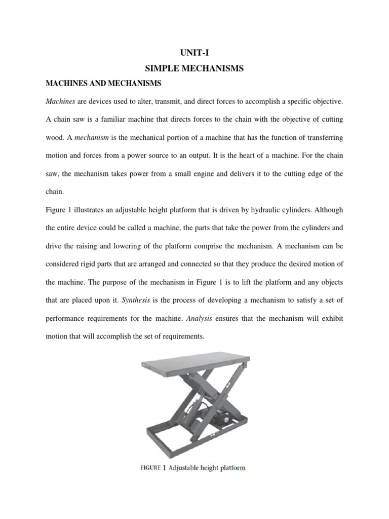 Topic-1 Machines and Mechanisms | PDF | Science & Mathematics | Computers