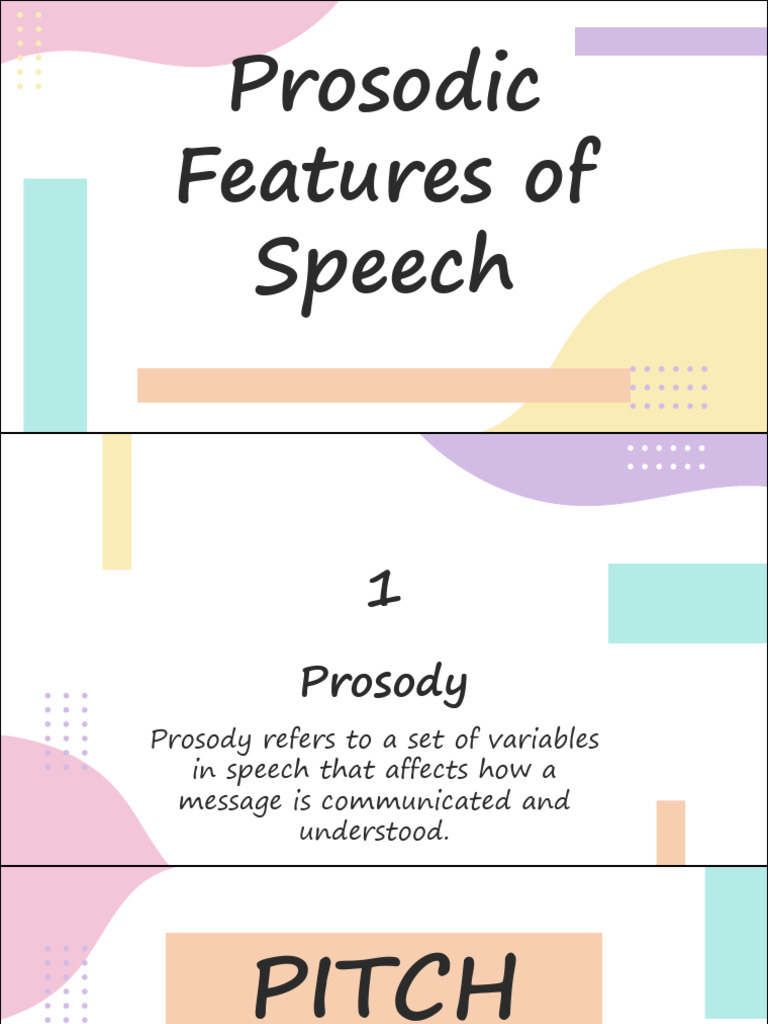 Prosodic Features of Speech | PDF | Stress (Linguistics) | Human Voice