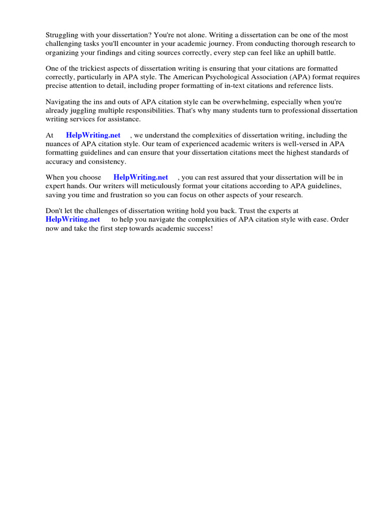 Citing Dissertation Apa Format Pdf Thesis Citation