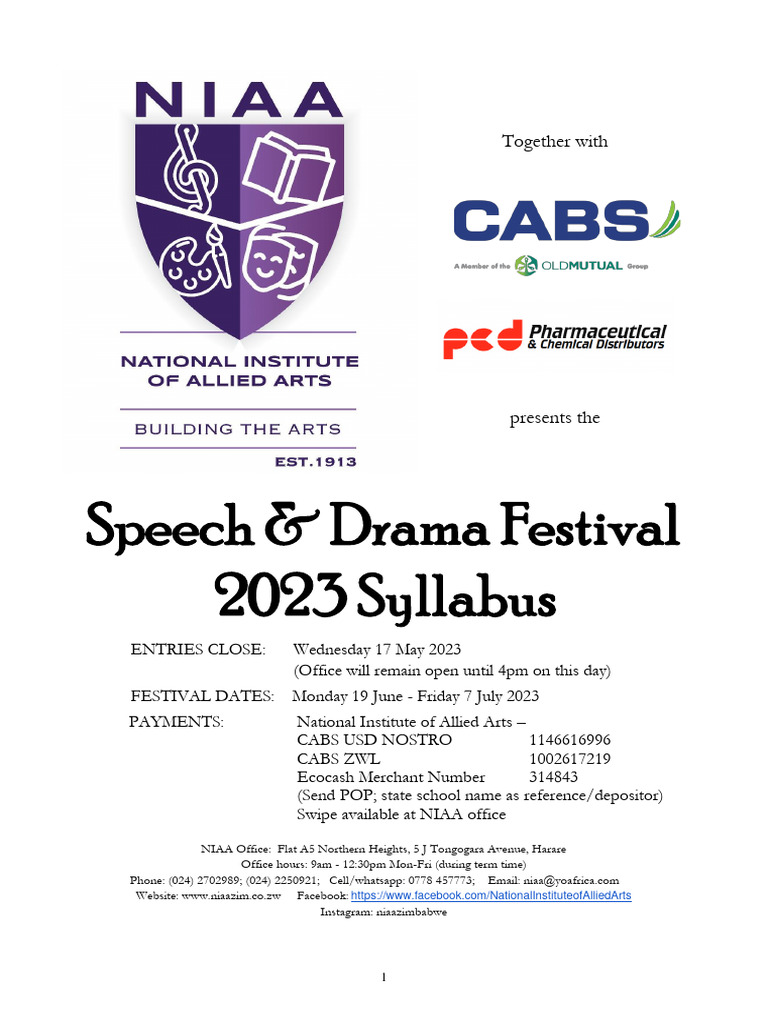 Speech Drama Syllabus 2023 | PDF | Poetry