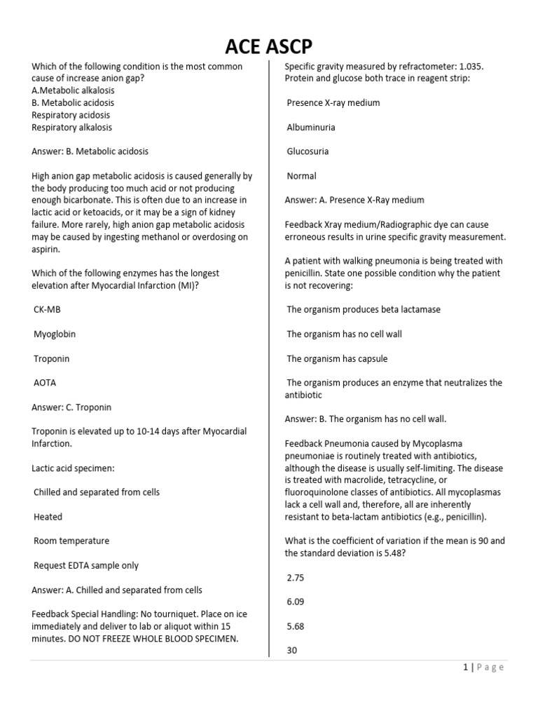 Ascp Ace | PDF | Hypothyroidism | Clinical Medicine