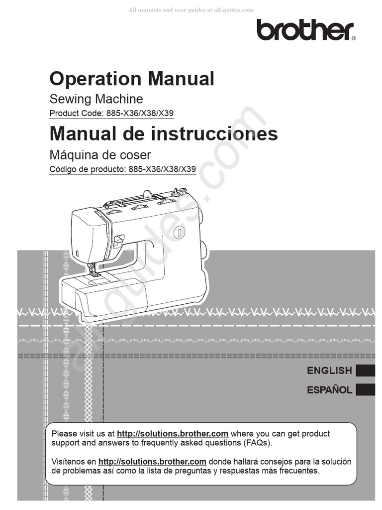 Brother Simplicity SB530T Sewing Machine Instruction Manual | PDF | Sewing