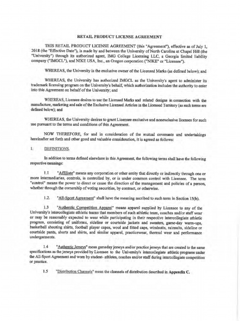 Nike Retail License Agreement Overview | PDF | Indemnity | License