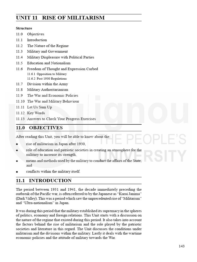 Rise of Militarism in Japan (1930-1941) | PDF | Fascism | Empire Of Japan