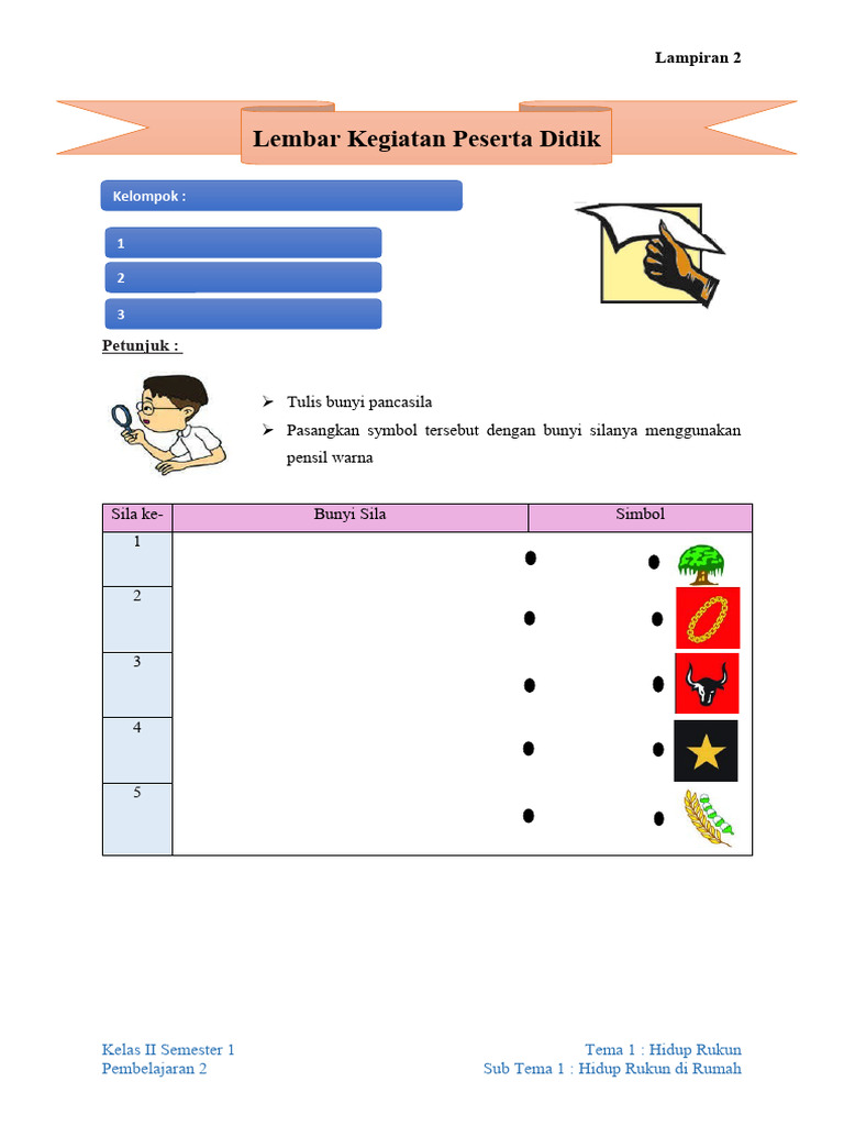LKPD Tema 1 Sub Tema 1 PB 2 | PDF