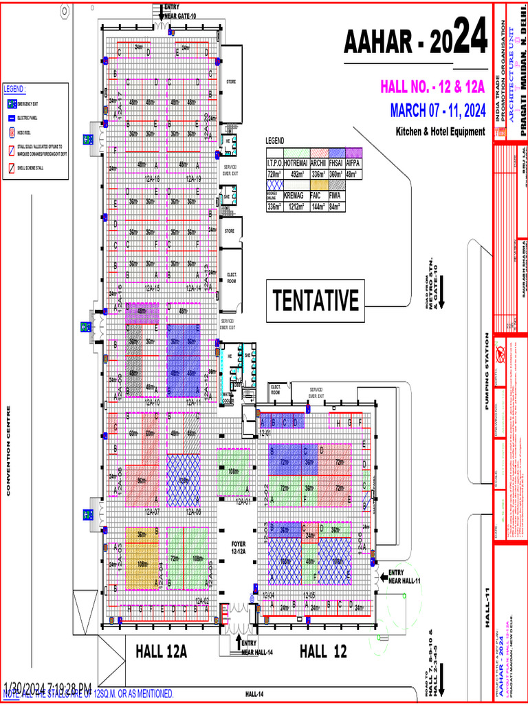 Hall 12A Layout for AAHAR 2024 | PDF | Commercial Policy | Trade