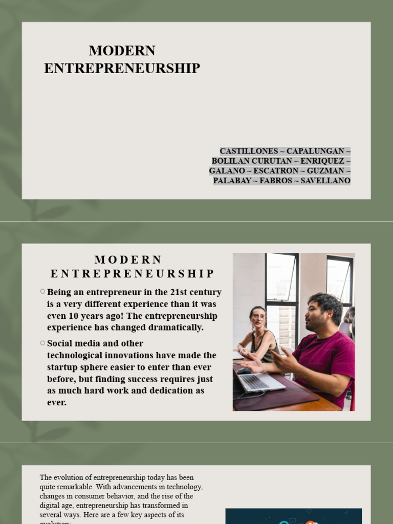 Modern Entrep Group 4 1 | PDF | Entrepreneurship | E Commerce
