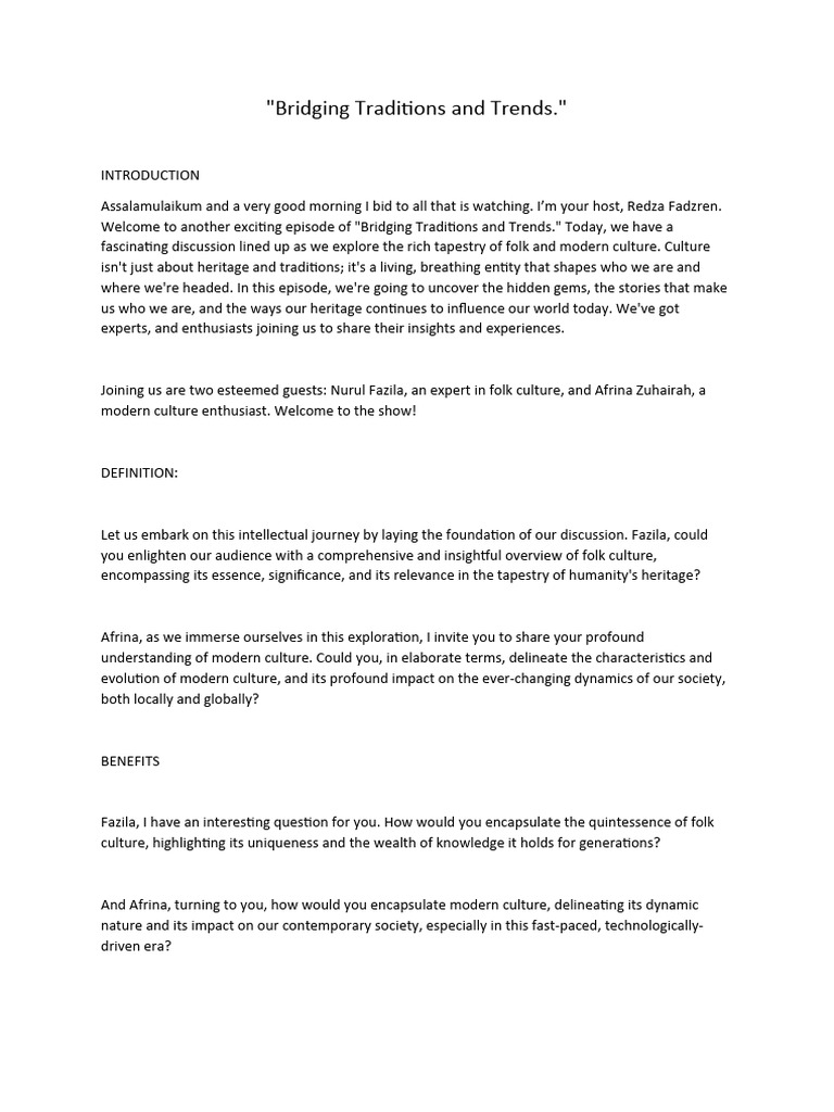 Exploring Folk and Modern Culture | PDF | Modernity | Folk Music