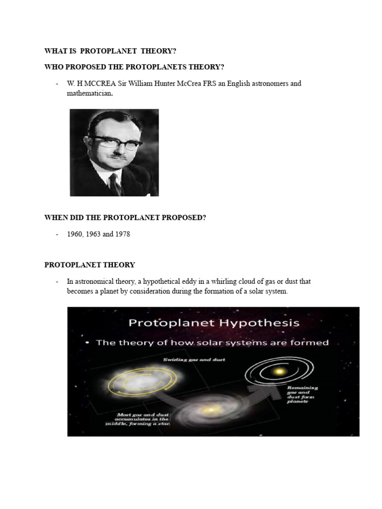 What Is Protoplanet Theory | PDF | Science & Mathematics
