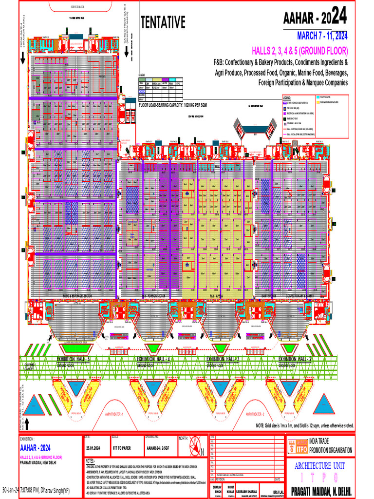 AAHAR 2024 Floor Plan Pragati Maidan | PDF