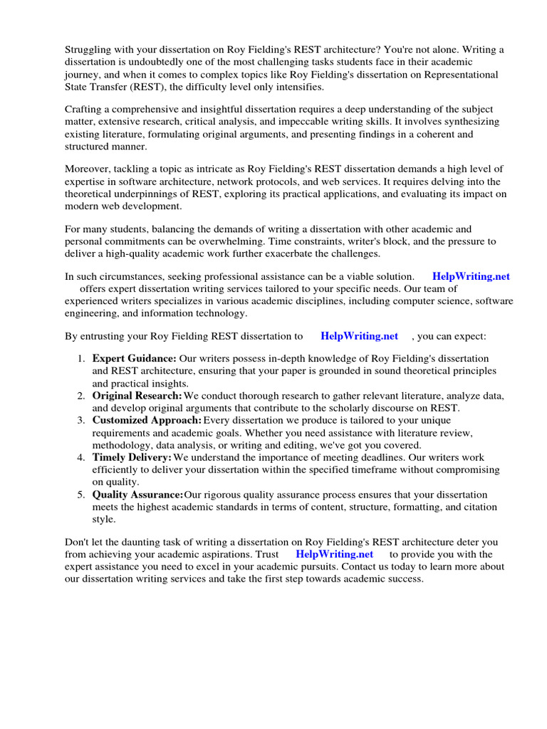 Roy Fielding Dissertation Rest | PDF | Computing | Information Technology