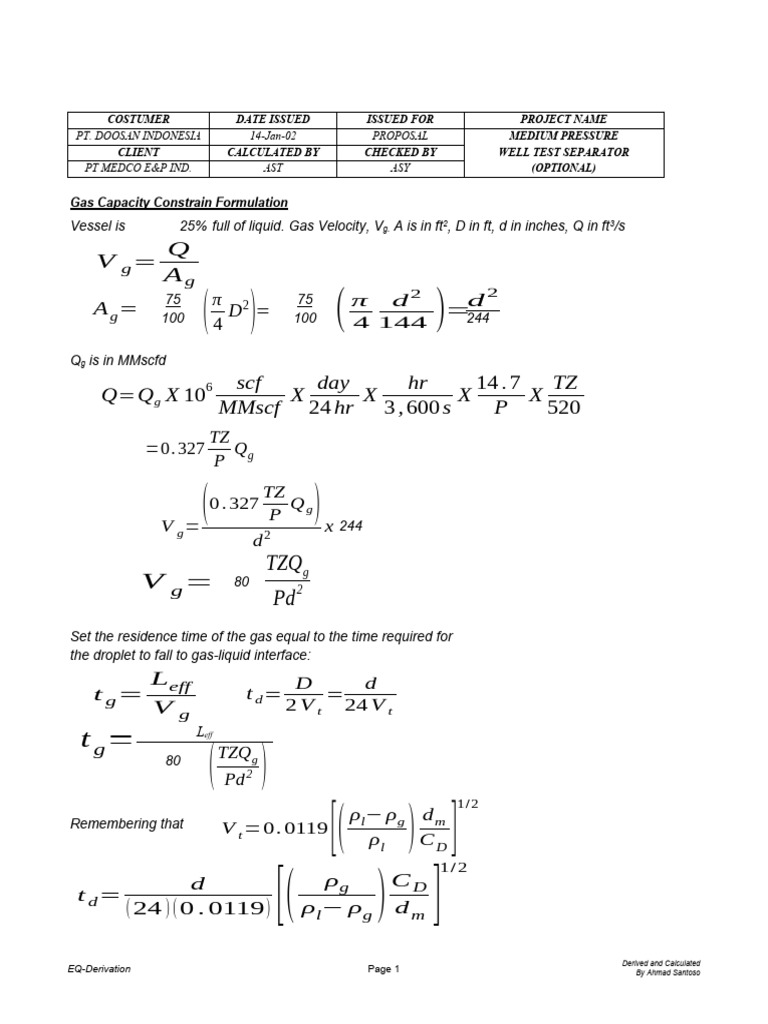 1-2P-Flash Separator - Soka | PDF | Plumbing | Chemistry