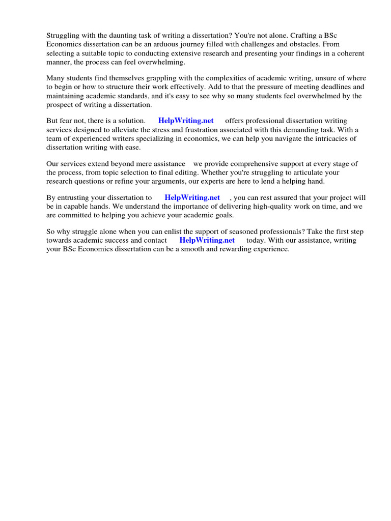 BSC Economics Dissertation Topics | PDF | Economics | Methodology