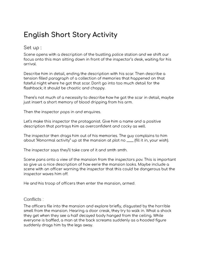 English Short Story Activity (1) (5) | PDF
