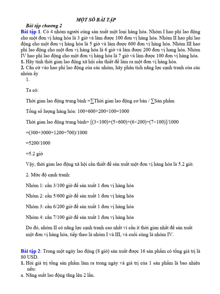 KTCT - BT Nhóm | PDF