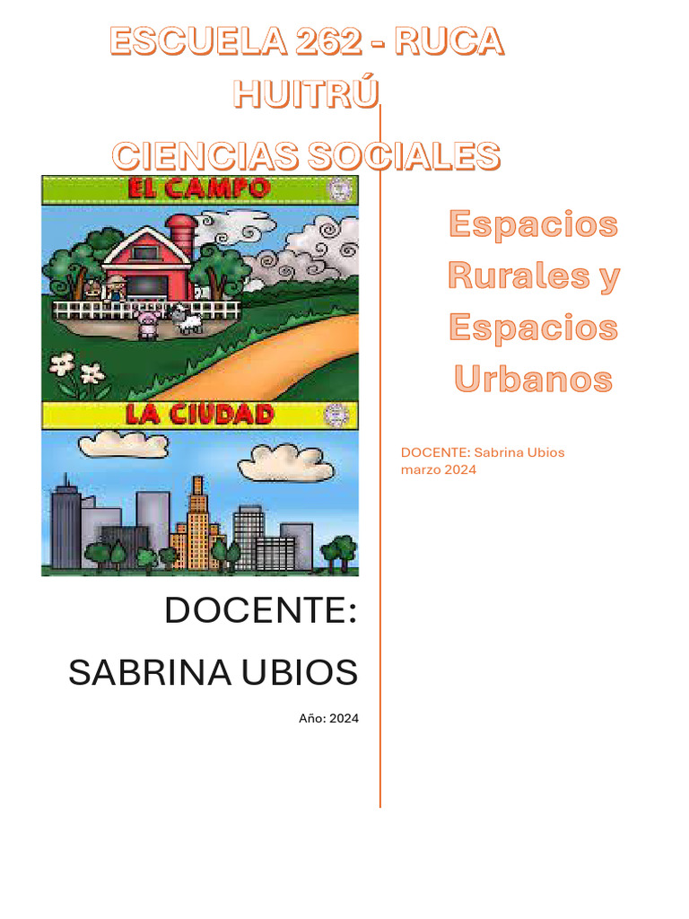Actividades Campo y Ciudad para 1° Grado | PDF | Enseñando | Sociedad