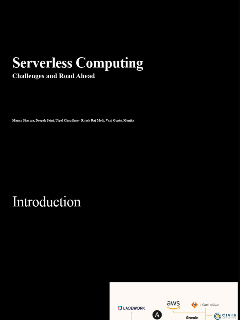 Serverless Computing Pdf Cloud Computing Computer Engineering