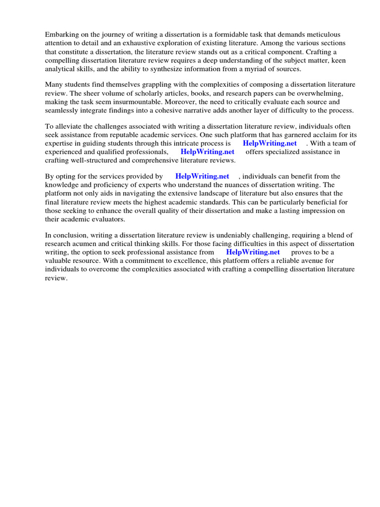 How To Write A Good Dissertation Literature Review | PDF | Thesis | Expert