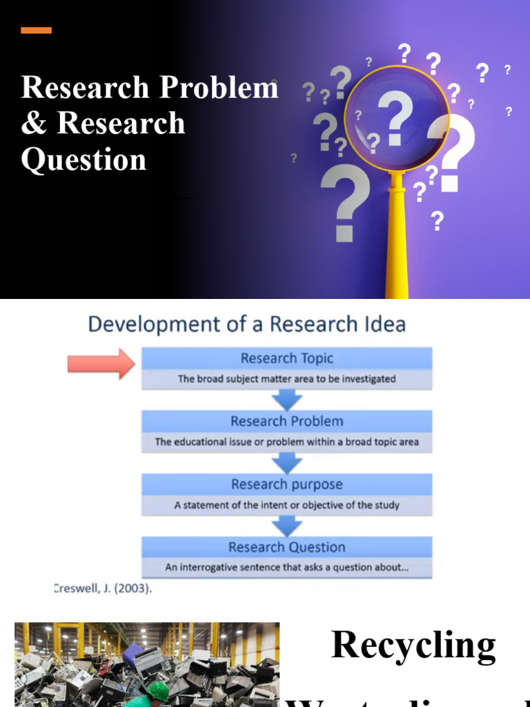 PR1 Research Problem Research Question | PDF | Electronic Waste | Recycling