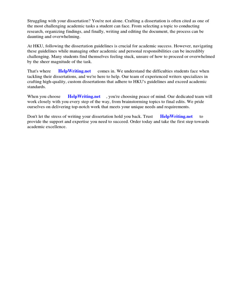 Hku Dissertation Guidelines | PDF | Thesis | Apa Style