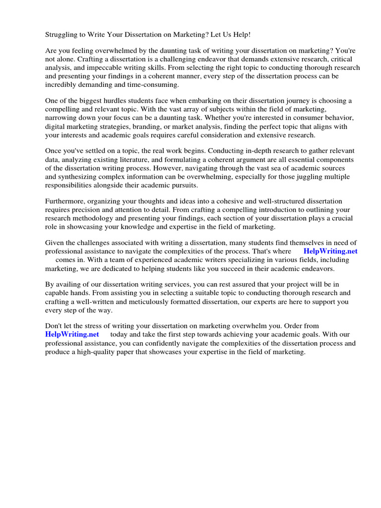 Examples of Dissertation Titles On Marketing | PDF | Thesis | Marketing