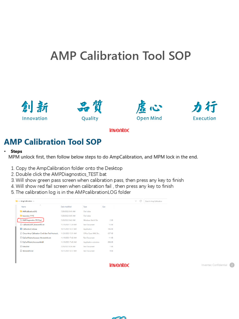 AMP Calibration Tool SOP Guide | PDF | Technology & Engineering