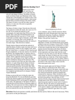 The Statue of Liberty Questions | PDF