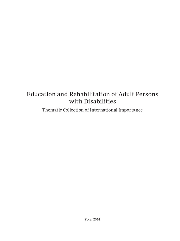 Social Integration of Adult Persons With | PDF | Disability | Behavioural Sciences