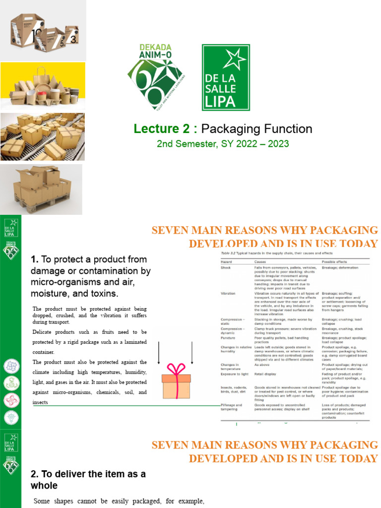 Packaging Function | PDF | Packaging And Labeling | Food Preservation