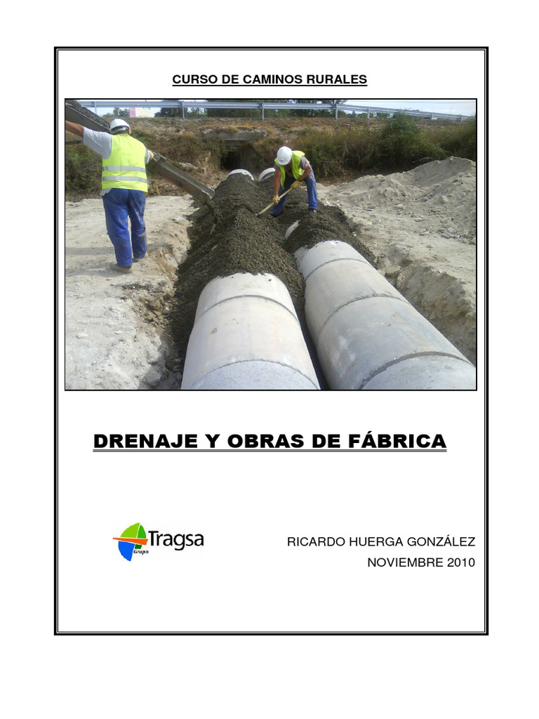Drenaje y obras de fábrica | PDF | Colector de aguas pluviales | Hormigón