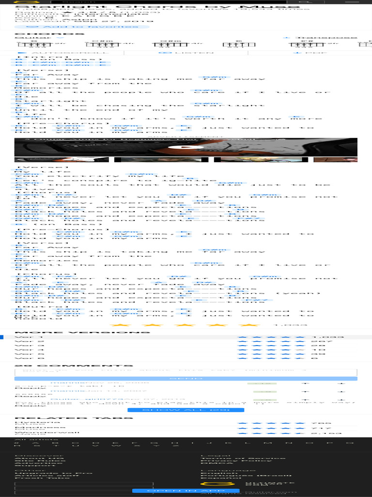 STARLIGHT CHORDS by Muse @ | PDF | Song Structure | Songs