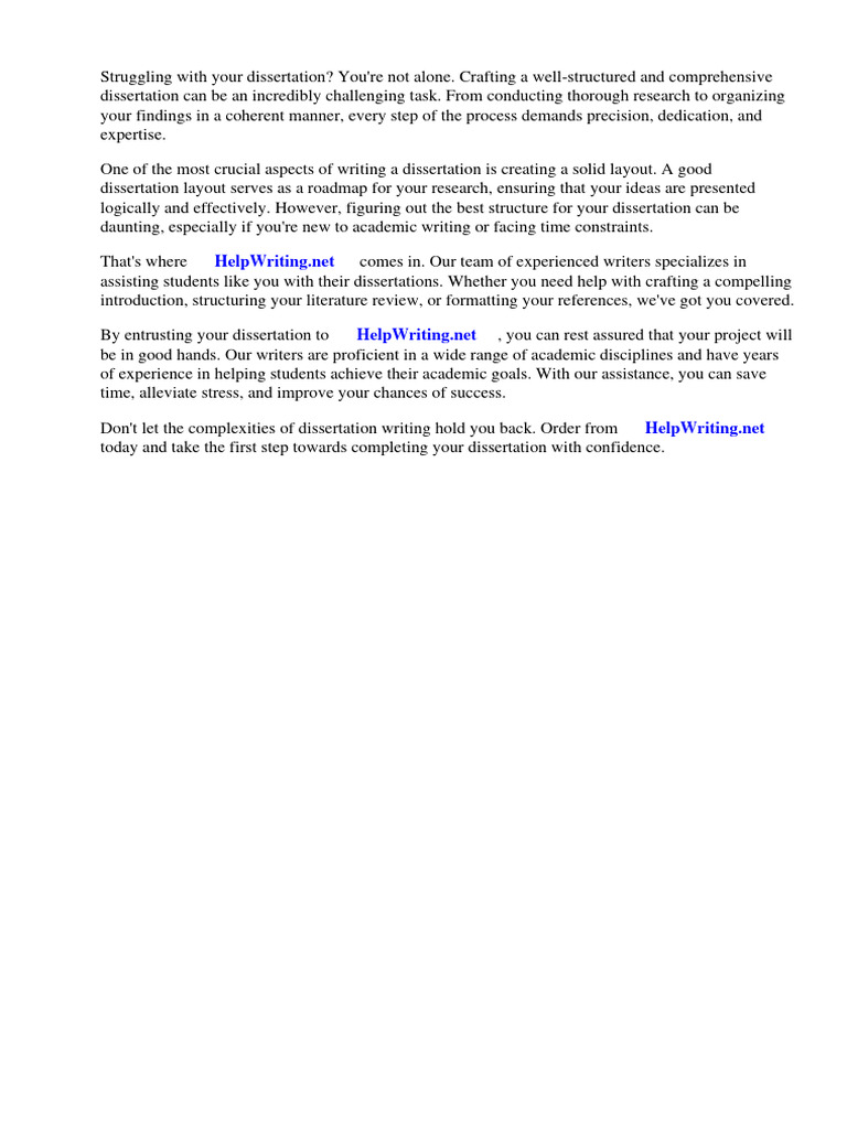 Example of A Good Dissertation Layout | PDF