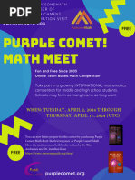 Purple Comet Math Meet | PDF