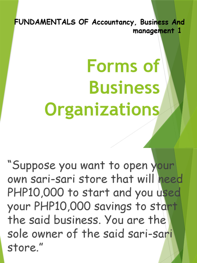 4 Forms of Business Organization | PDF | Corporations | Partnership