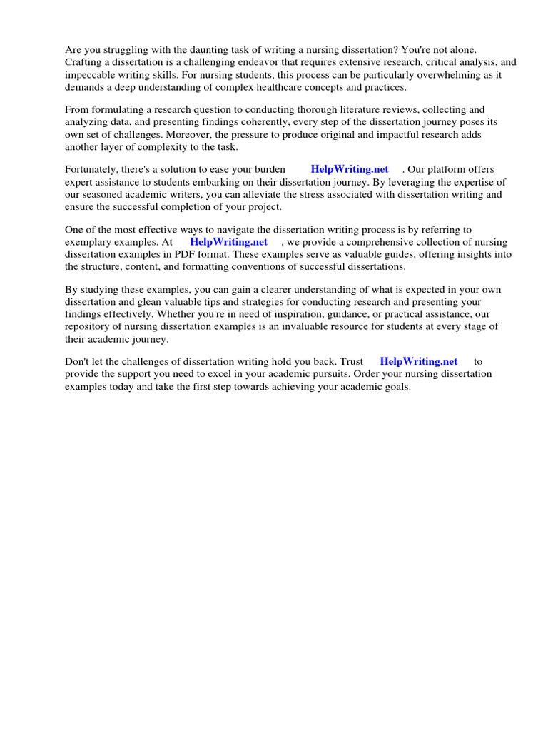 Nursing Dissertation Examples PDF | PDF | Palliative Care | Nursing