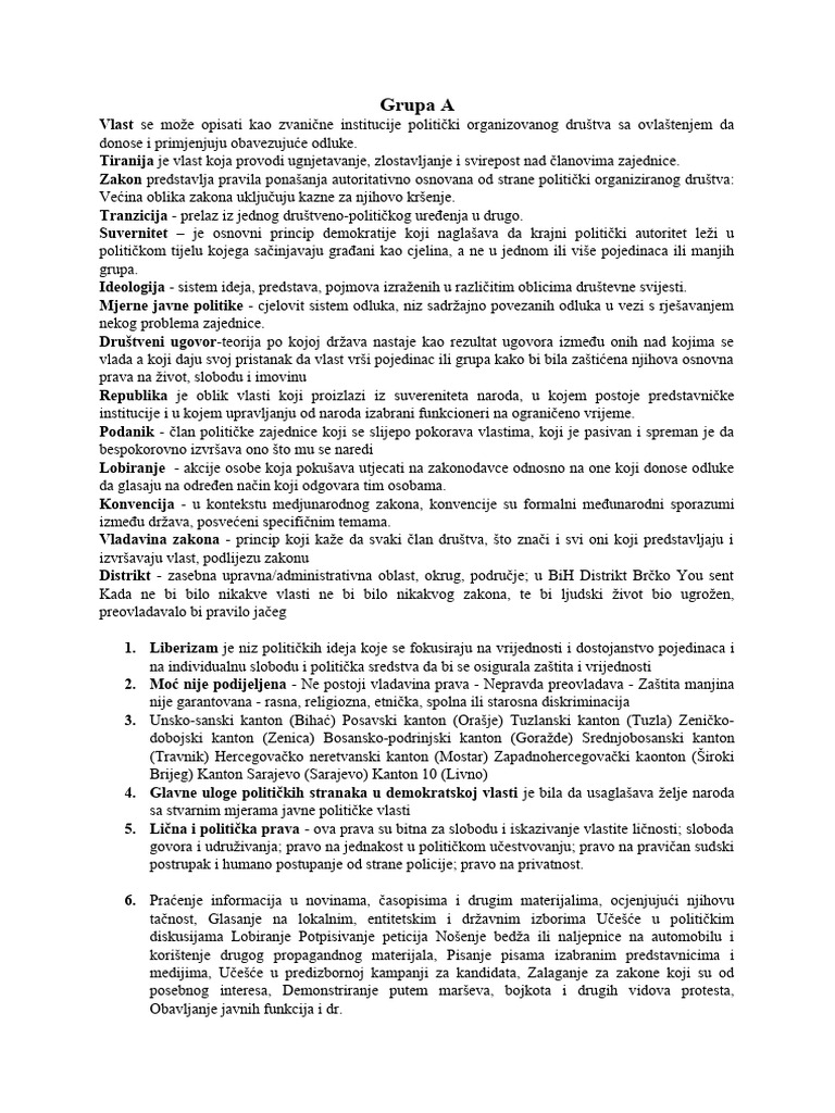 Demokratija Grupe | PDF