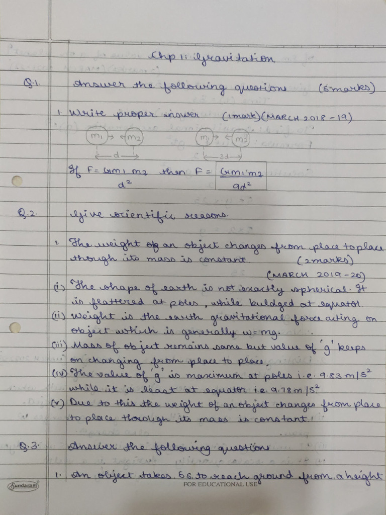 Science 1 Assignments 1-4 | PDF