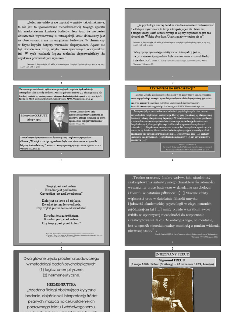 Historia Mysli Psychologicznej 6 | PDF