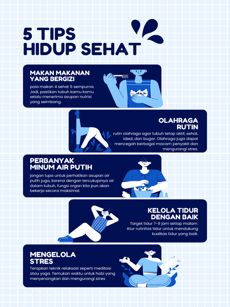 Poster A3 5 Tips Hidup Sehat - 20240312 - 193743 - 0000 | PDF