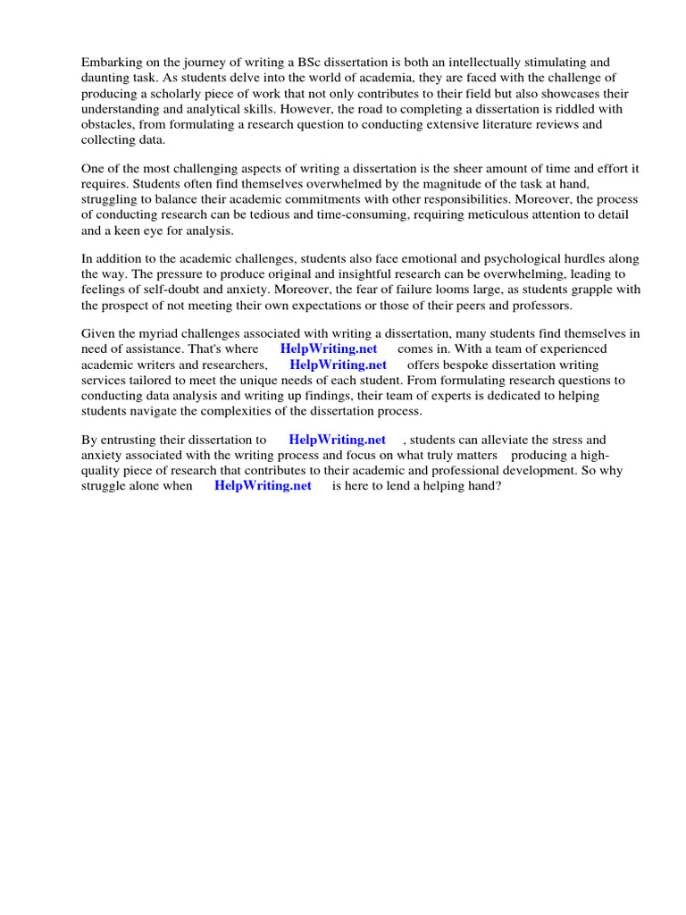 BSC Dissertation Guidelines | PDF | Thesis | Akaike Information Criterion