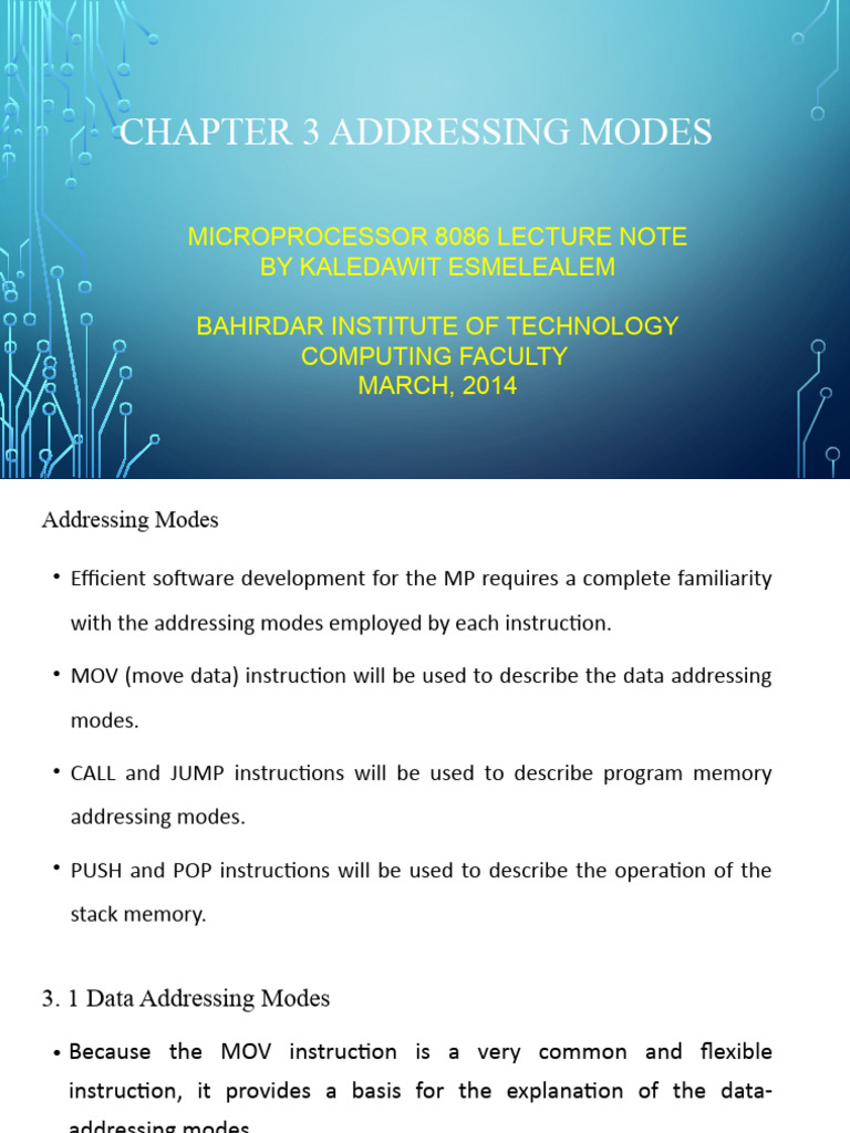 Chapter 3 Addressing Modes | PDF | Computer Hardware | Manufactured Goods