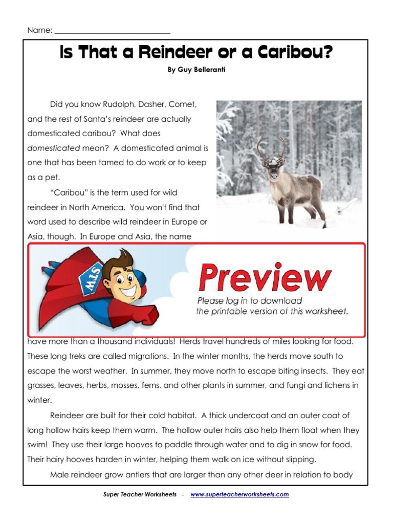 5th Is That A Reindeer or A Caribou | PDF | Reindeer | Deer