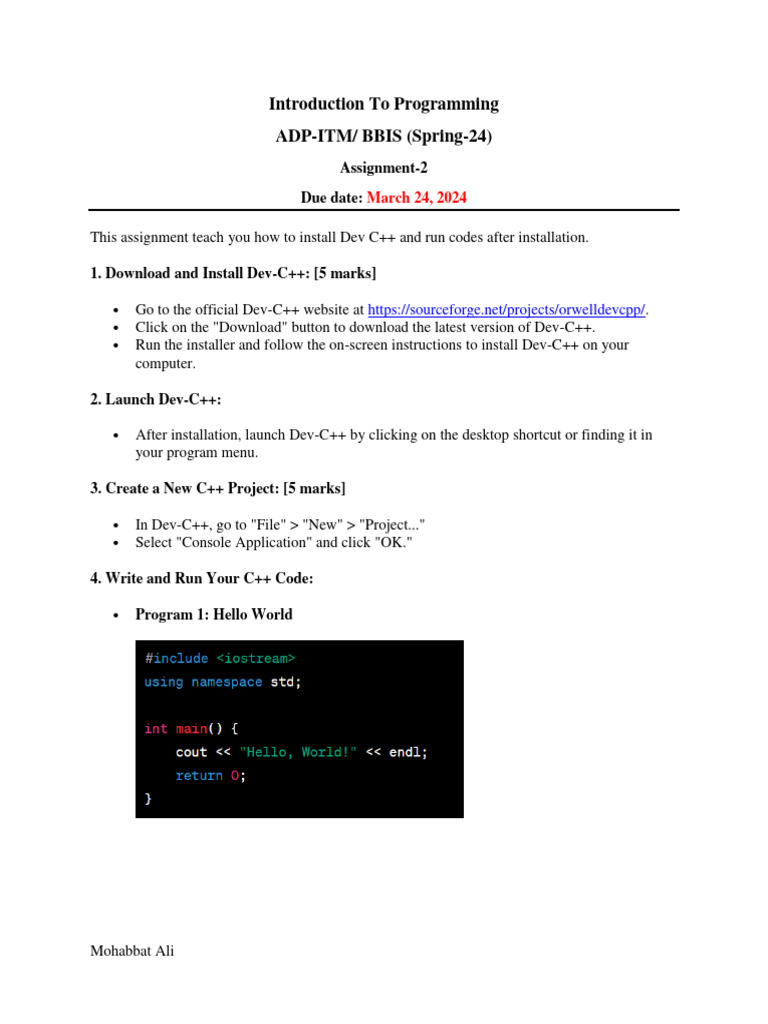 PF Assignment 2 (Updated) | PDF | Computer Program | Programming