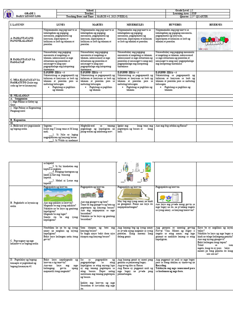 DLL - Esp 1 - Q3 - W6 | PDF