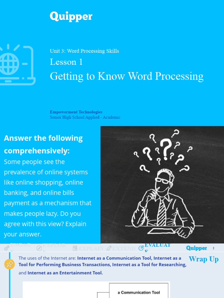 Emt 11 12 Word Processing | PDF | Internet | Word Processor